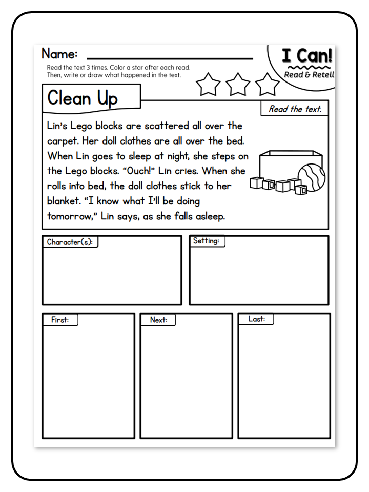 Retell Story Kindergarten Worksheets Library Retell Story Kindergarten Worksheets Library