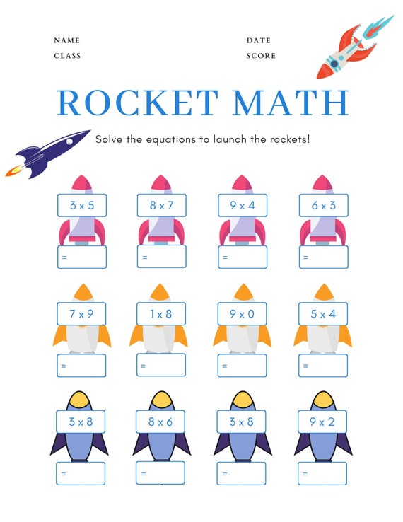 Free rocket math printables, Download Free rocket math printables png ...