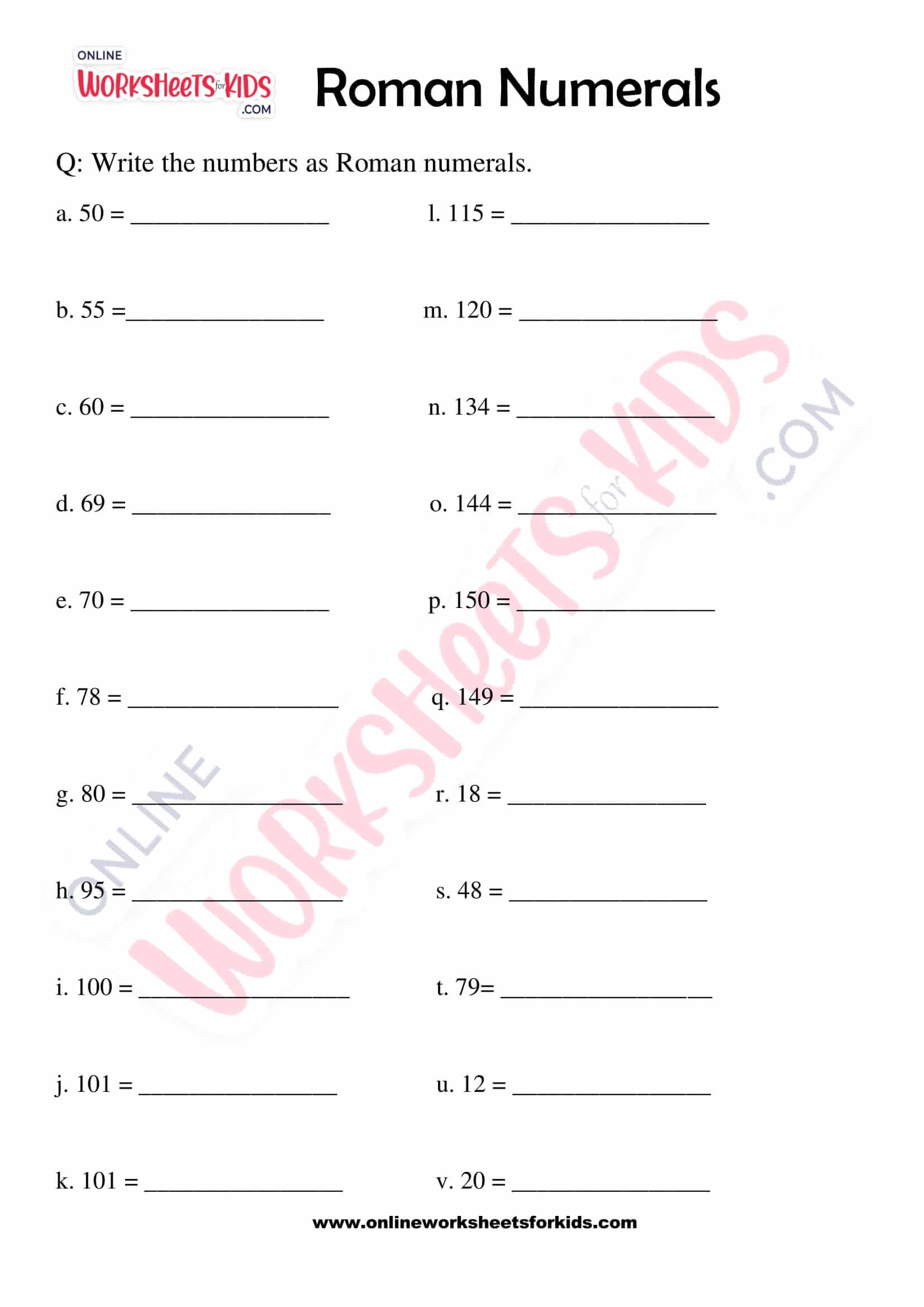 FREE Roman Numerals Printables Worksheets Worksheets Library FREE Roman Numerals Printables Worksheets Worksheets Library