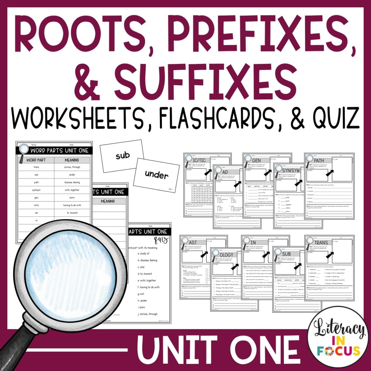 Root Words, Prefixes, & Suffixes Editable Templates | Worksheets ...
