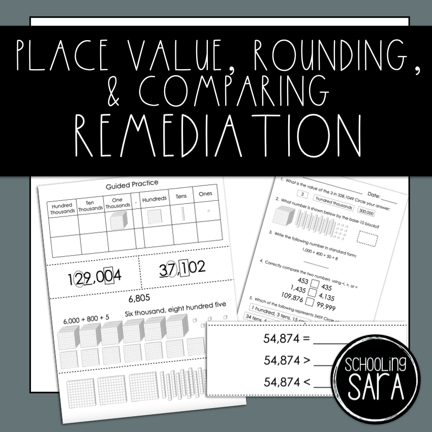 Place Value Rounding Comparing And Ordering Numbers 5 Day