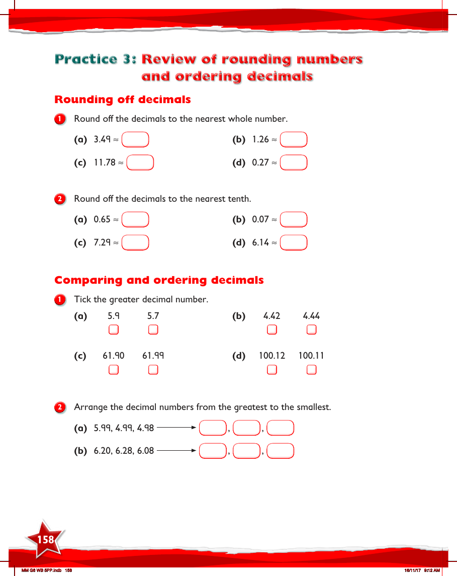 Max Maths Year 6 Work Book Review Of Rounding Numbers And