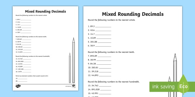 Rounding Decimals to Tenths and Hundredths Activity for 3rd-5th Grade ...