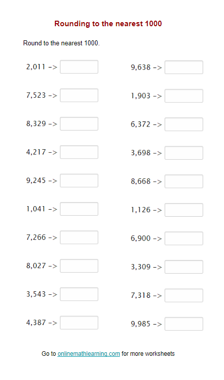 Free Rounding To The Nearest Thousand Worksheet Download Free Rounding