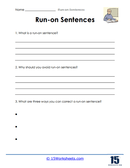 Run-on Sentences Worksheets - 15 Worksheets.com - Worksheets Library