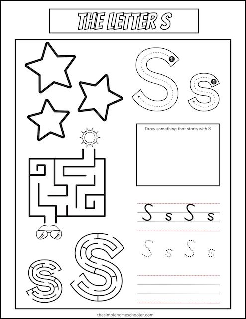 15+ Letter S Worksheets: Free & Easy Print! - The Simple Homeschooler - Worksheets Library
