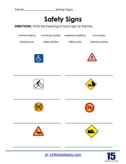 Safety Signs Worksheets - 15 Worksheets.com - Worksheets Library