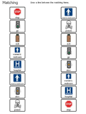 Safety Signs Matching Worksheet 1 - Worksheets Library