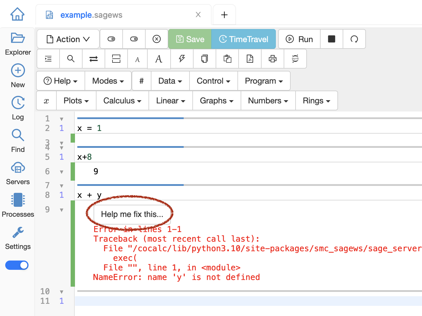 Sage Worksheets — CoCalc Manual documentation - Worksheets Library