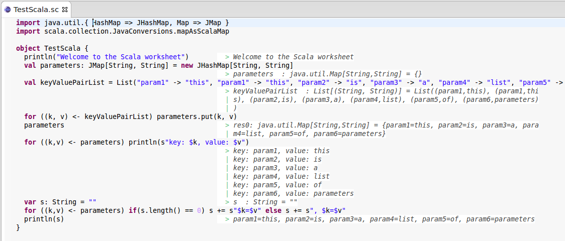 Learning Scala The Interactive Way With Scala Worksheet In Eclipse Worksheets Library
