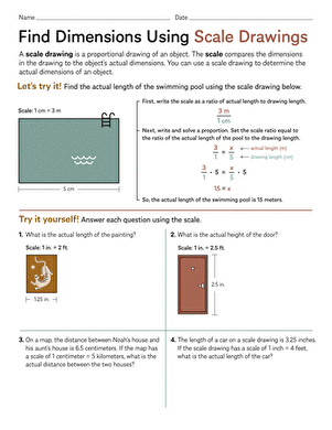 Find Dimensions Using Scale Drawings | Interactive Worksheet ... - Worksheets Library