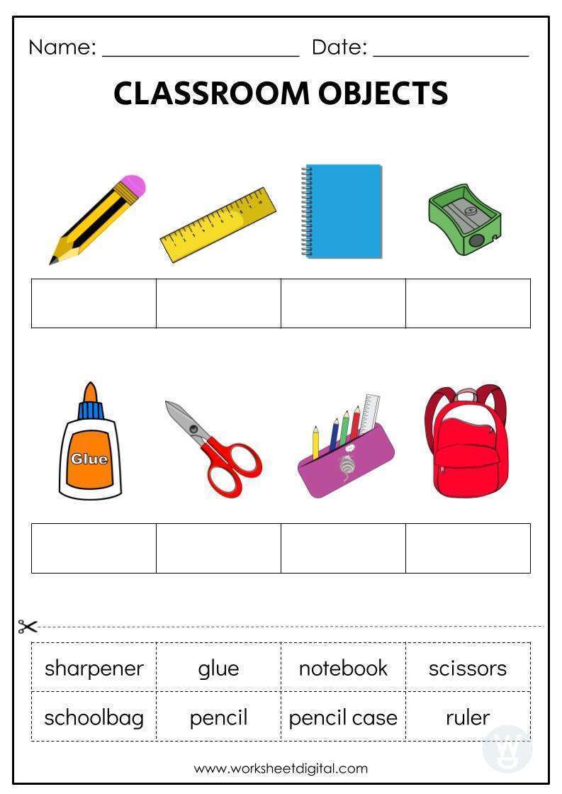 Classroom objects 2 worksheet | Live Worksheets - Worksheets Library