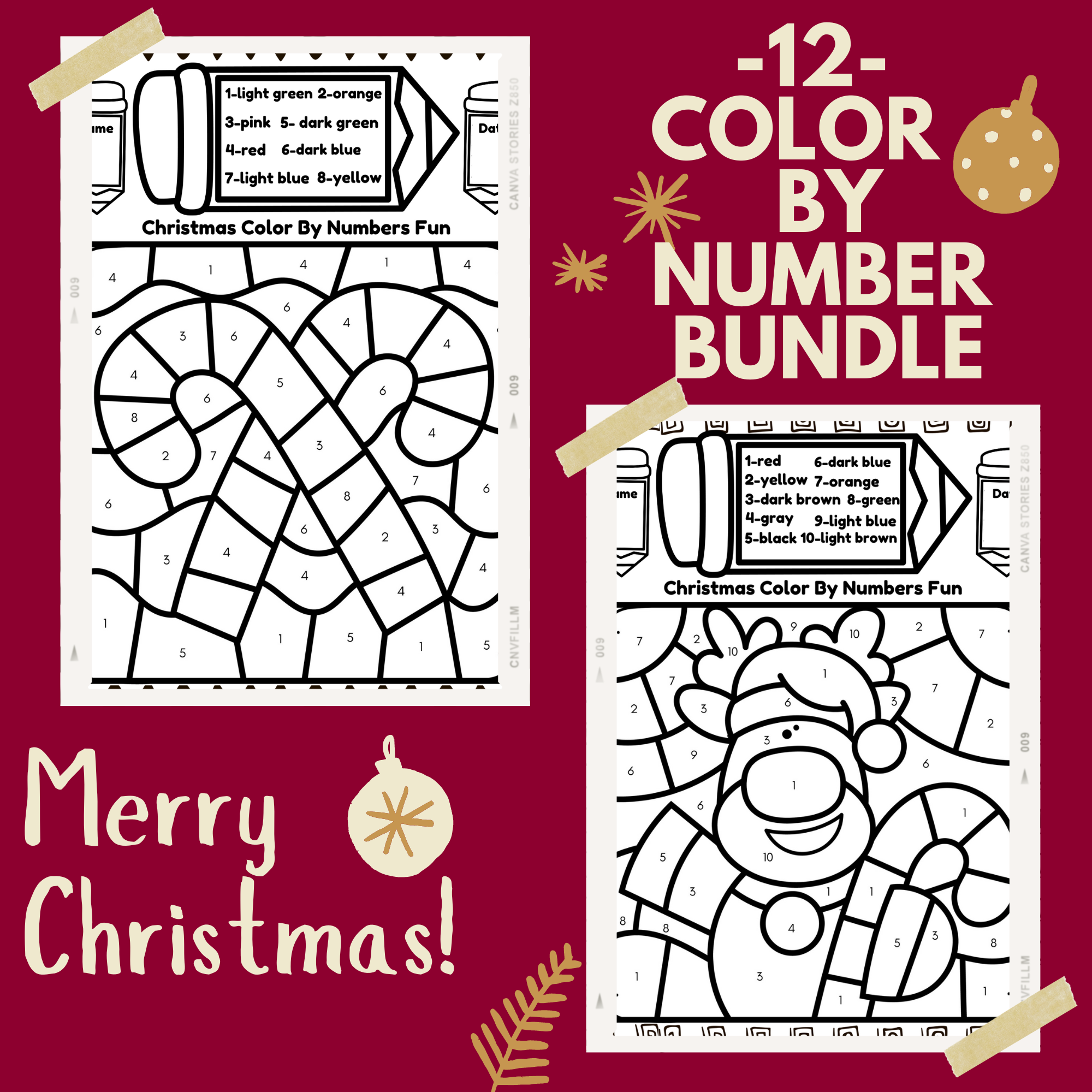 Christmas Science Winter Activity - Color By Number - Winter Science ...