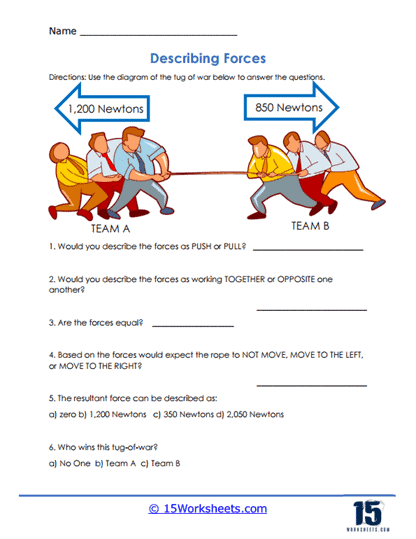 Free science forces and motion worksheet, Download Free science forces ...