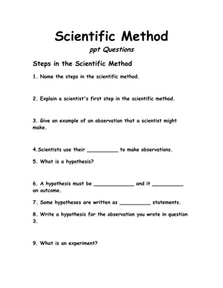 Teaching the Scientific Method & a Free Printable - Feels Like Home ...