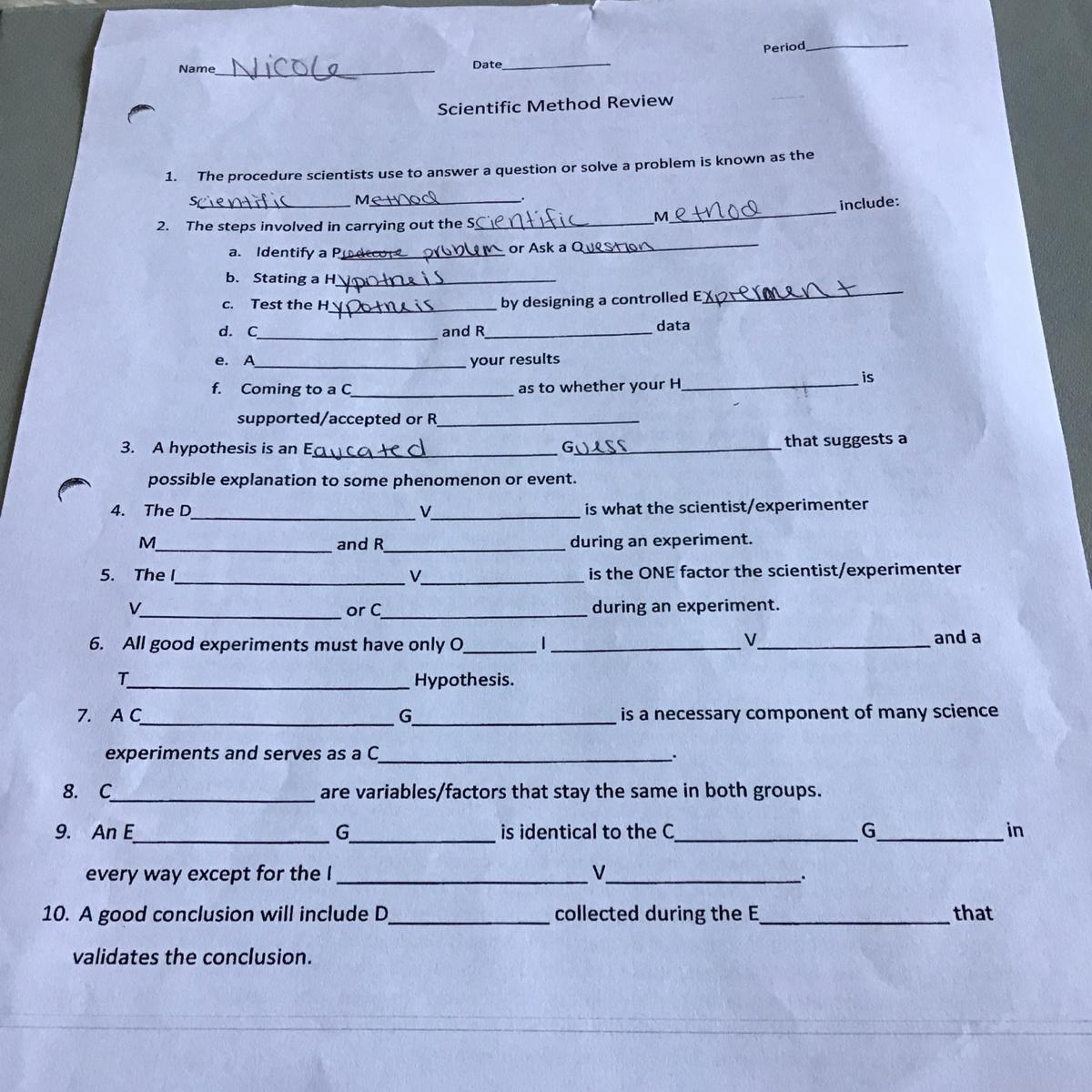 Scientific Method Worksheet Answers | Comprehensive Solutions