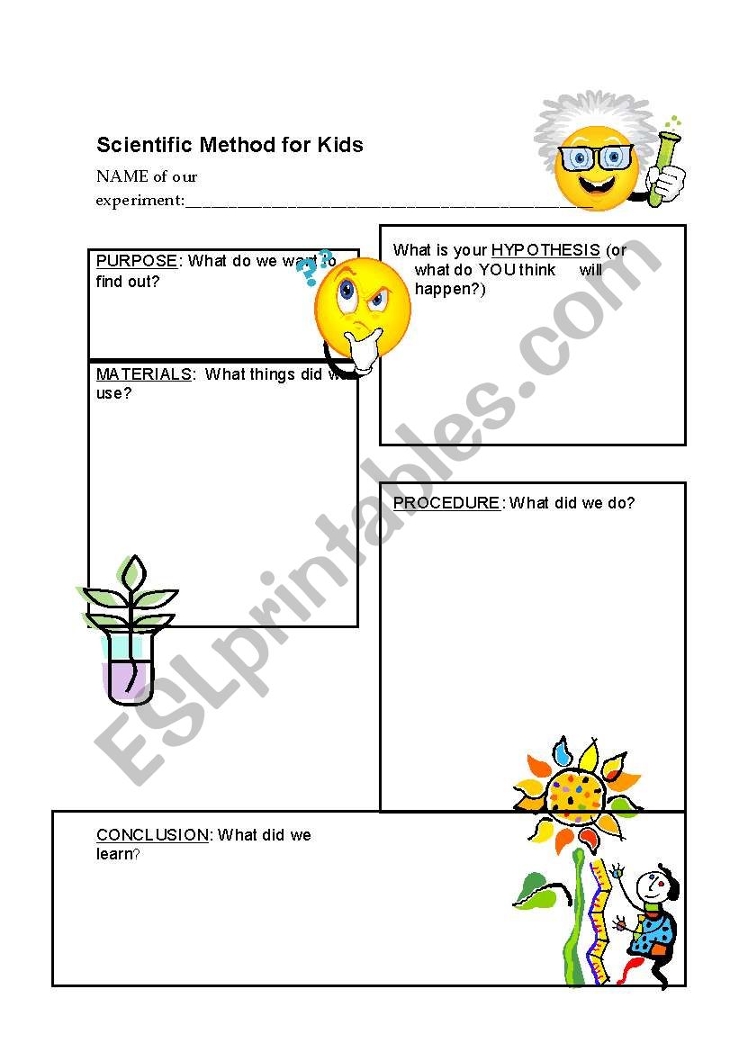 Scientific Method for young children - ESL worksheet by oksanasmom ...