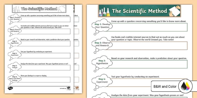 Fifth Grade Scientific Method Graphic Organizer - Twinkl - Worksheets ...