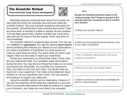 Free scientific methods worksheet, Download Free scientific methods ...