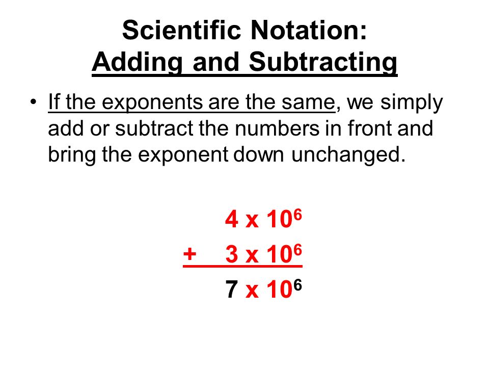 Adding And Subtracting Scientific Notation For The Love Of Math