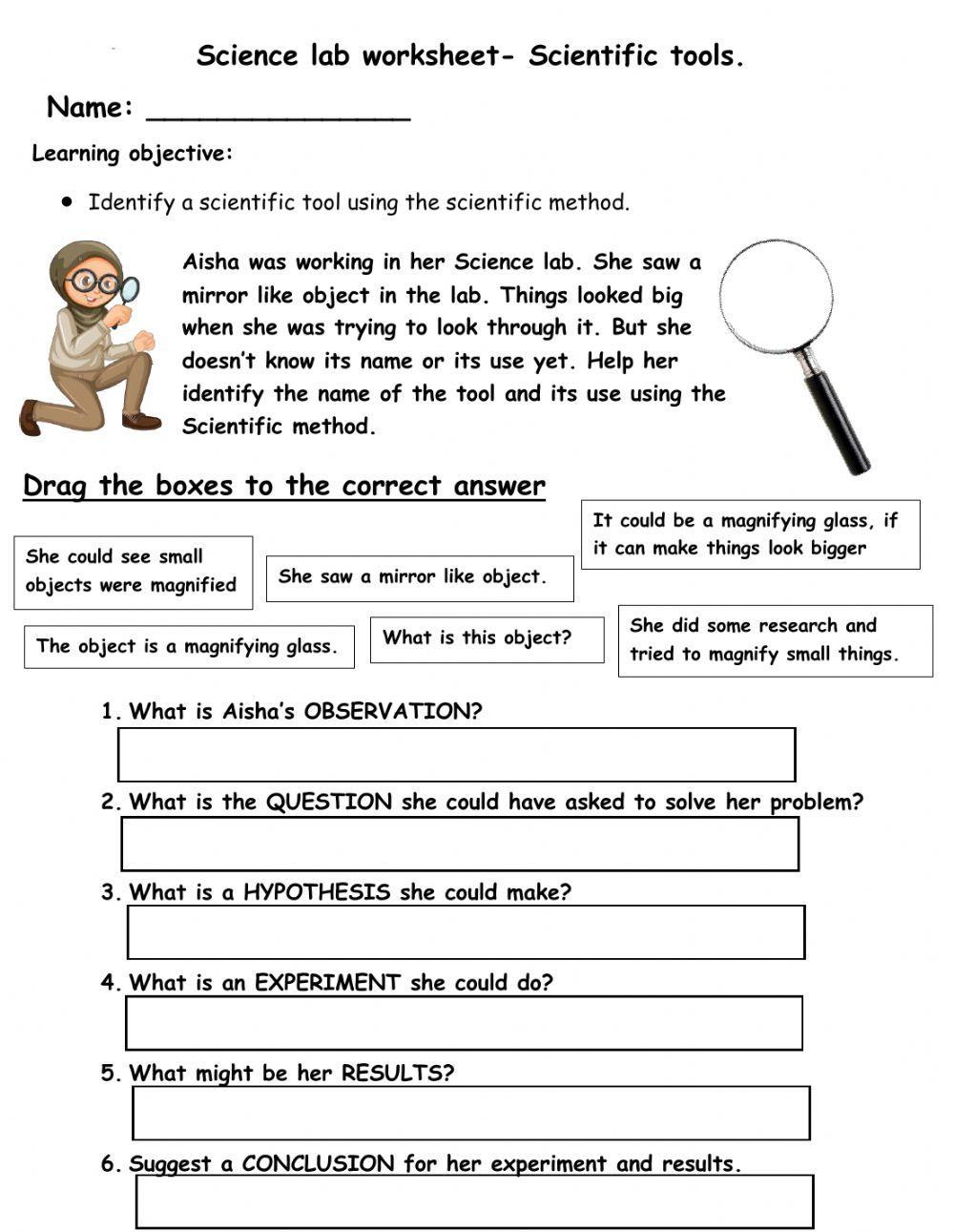 Scientific tools | Live Worksheets - Worksheets Library
