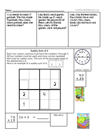 Free second grade math review worksheet, Download Free second grade ...