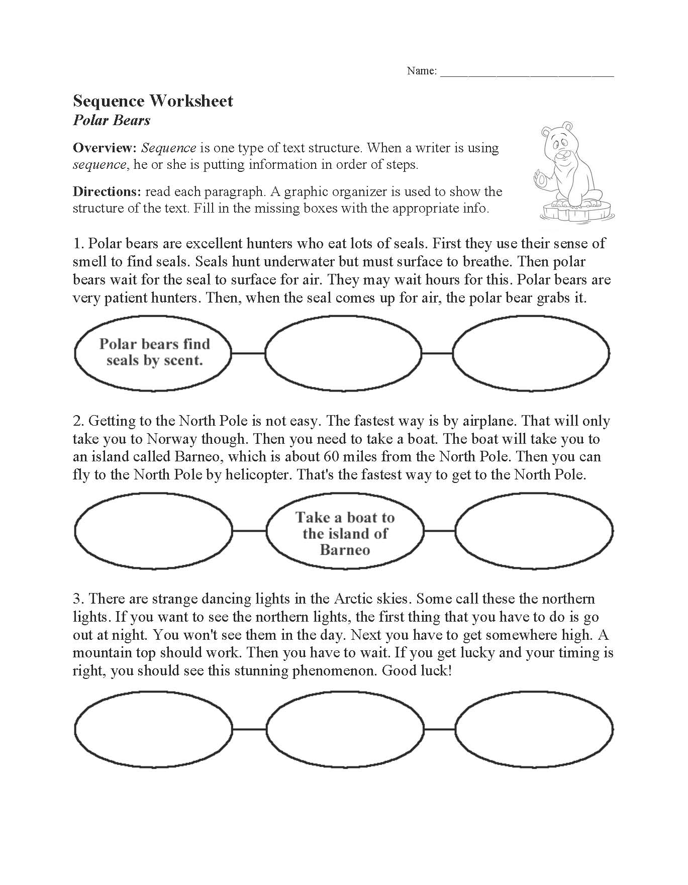Sequence Worksheet | Text Structure Activity - Worksheets Library