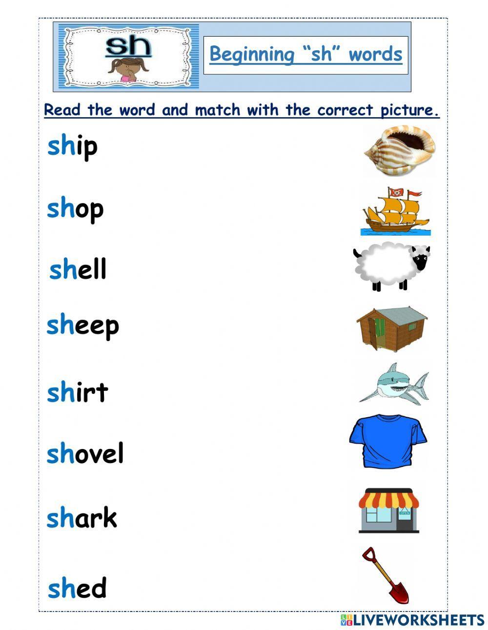 Phonics Digraph Sh Worksheets Library Phonics Digraph Sh Worksheets Library