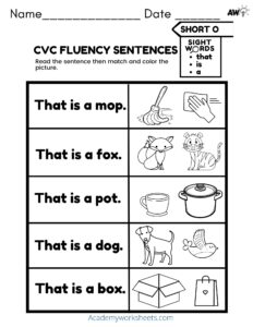 Short O Worksheets - Worksheets Library