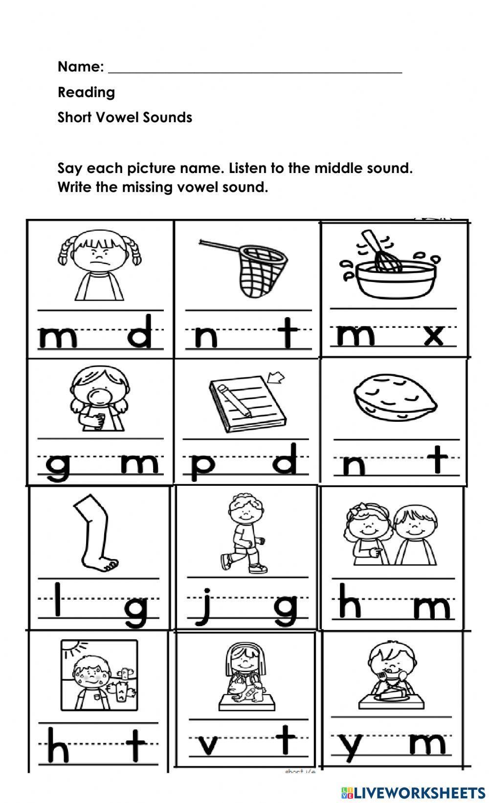Short Vowel Sounds Online Pdf Activity Live Worksheets Worksheets Short Vowel Sounds Online Pdf Activity Live Worksheets Worksheets