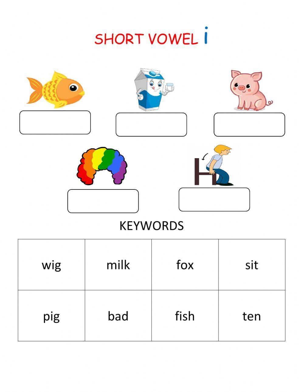 Long and Short Vowel Review | Interactive Worksheet | Education.com ...