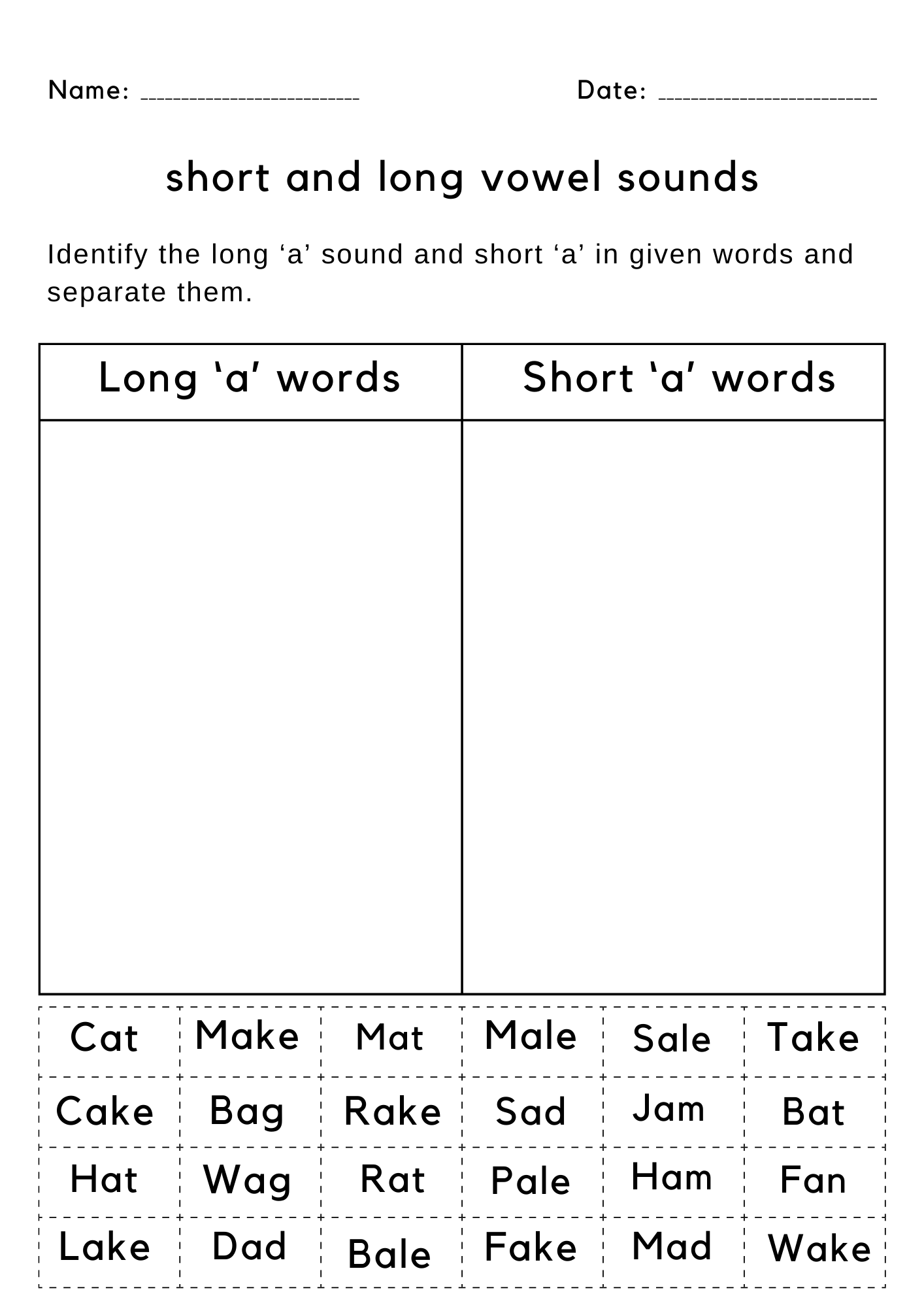 Short Vowel Words CVC Worksheets PDF - Academy Worksheets - Worksheets ...