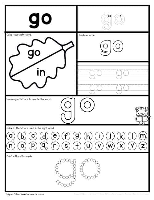 Free Printable Sight Word can Worksheet - Worksheets Library