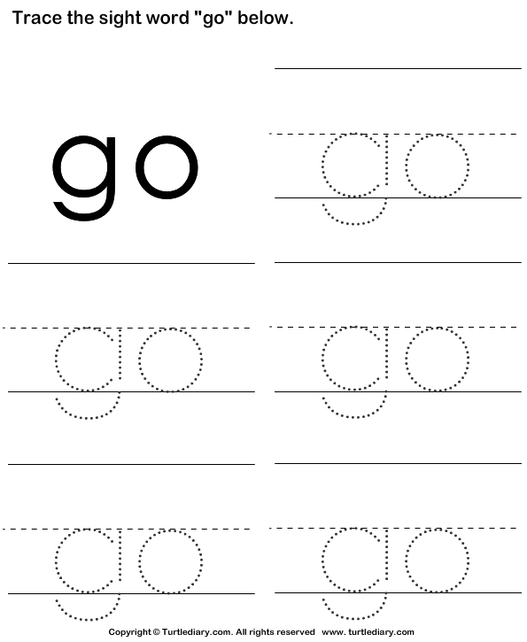 go Sight Word Single Word Search Worksheet - Worksheets Library