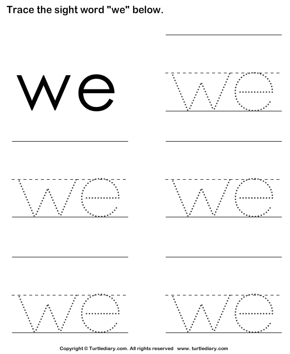 Teach Me Sight Words: WE [Interactive Center with Printables and Audio ...