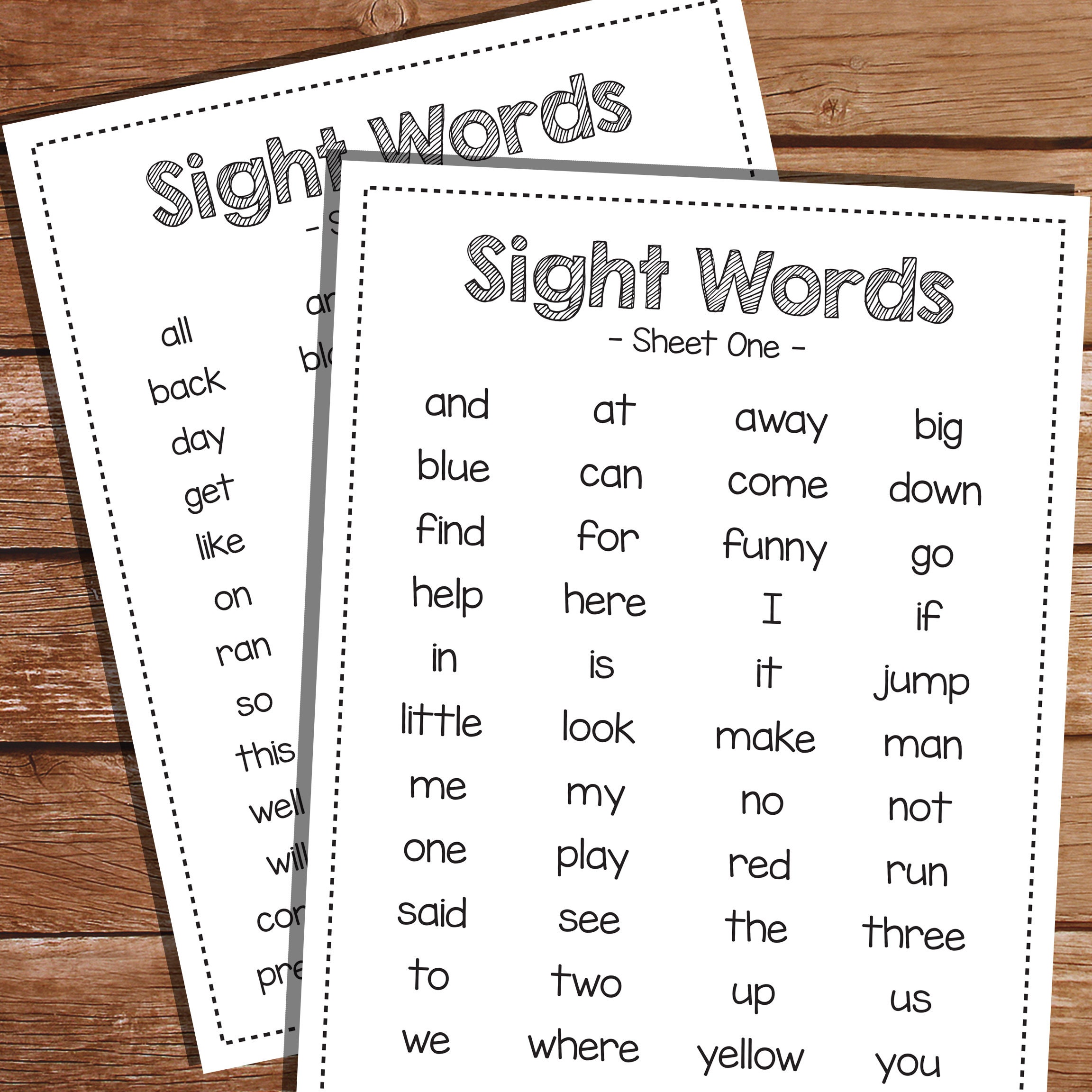 Kids Sight Words Activity Learn to Read Sight Words Printable ...