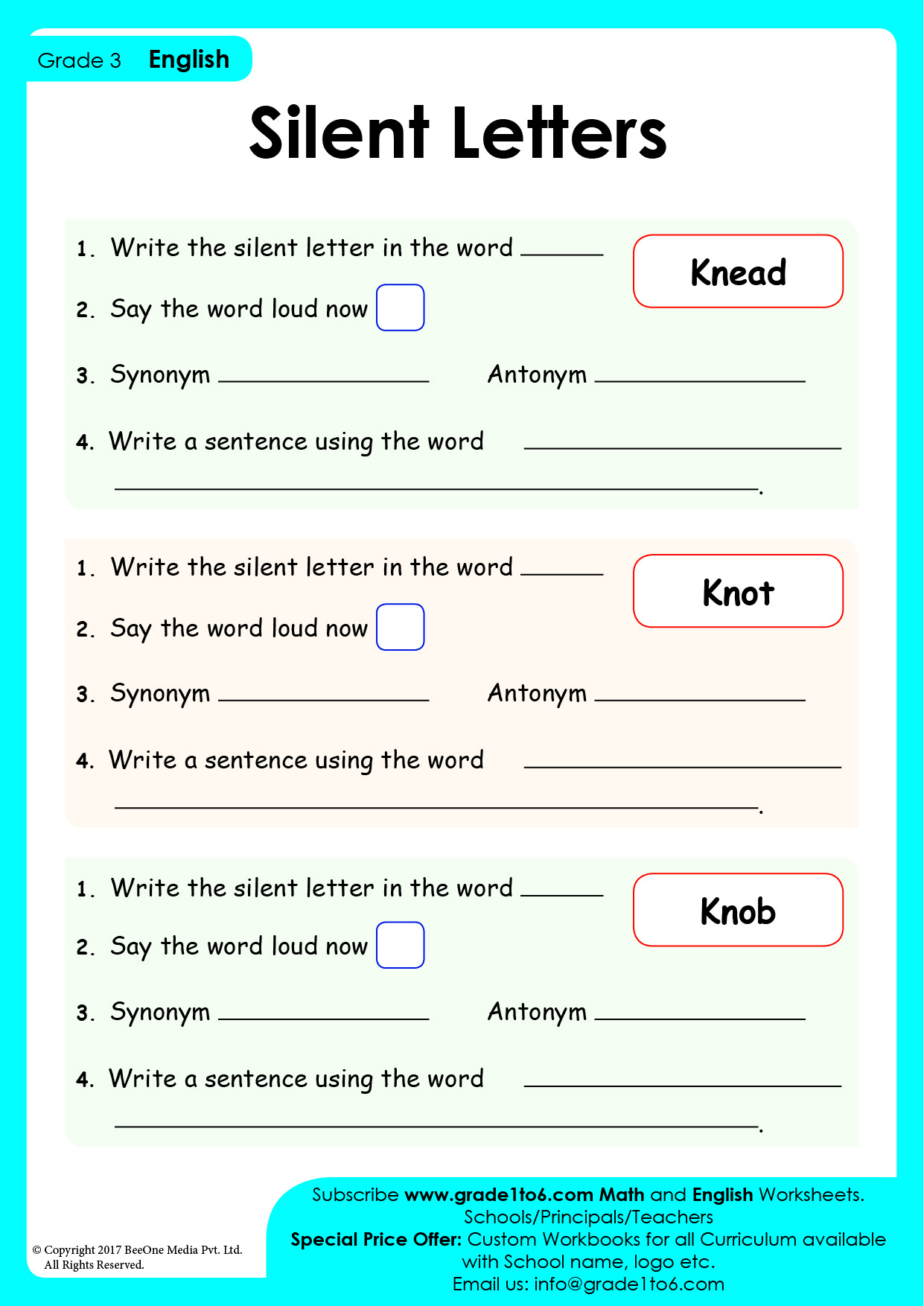 Free Silent Consonants Worksheet Download Free Silent Consonants