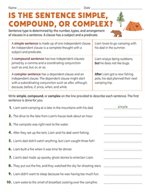 Simple Compound and Complex Sentences: Complete with ease ... - Worksheets Library