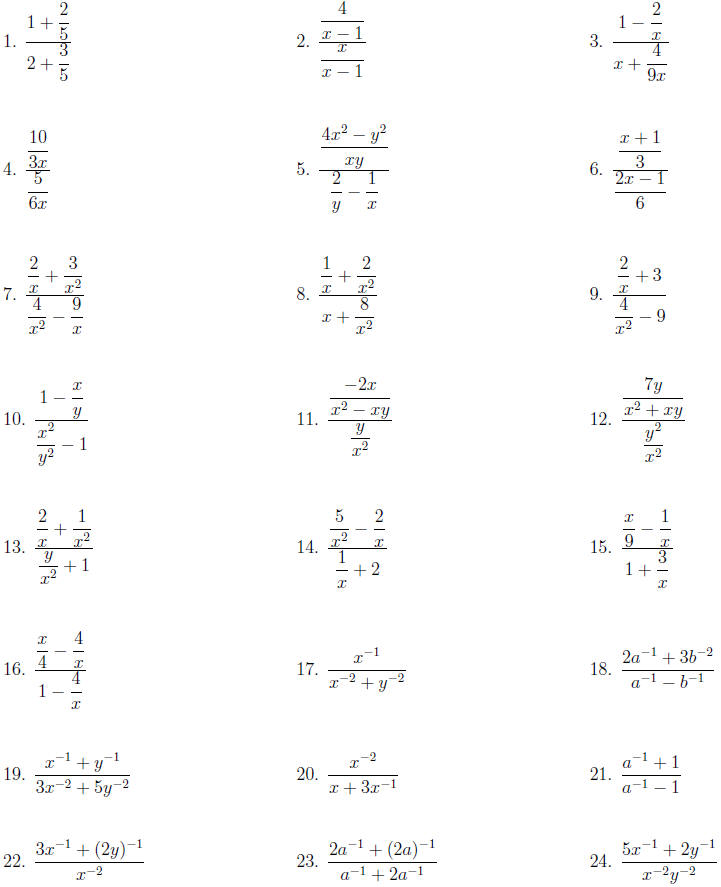 Solve Simplifying Complex Fractions2 Worksheets Library