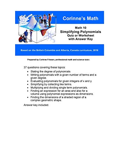 Math 10 Simplifying Polynomials Quiz Or Worksheet Worksheets Library