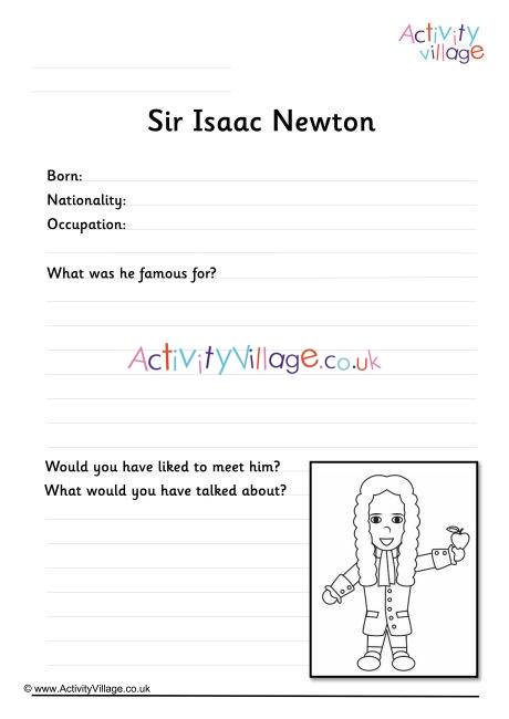 Isaac Newton Fact File Template (teacher made) - Twinkl - Worksheets Library