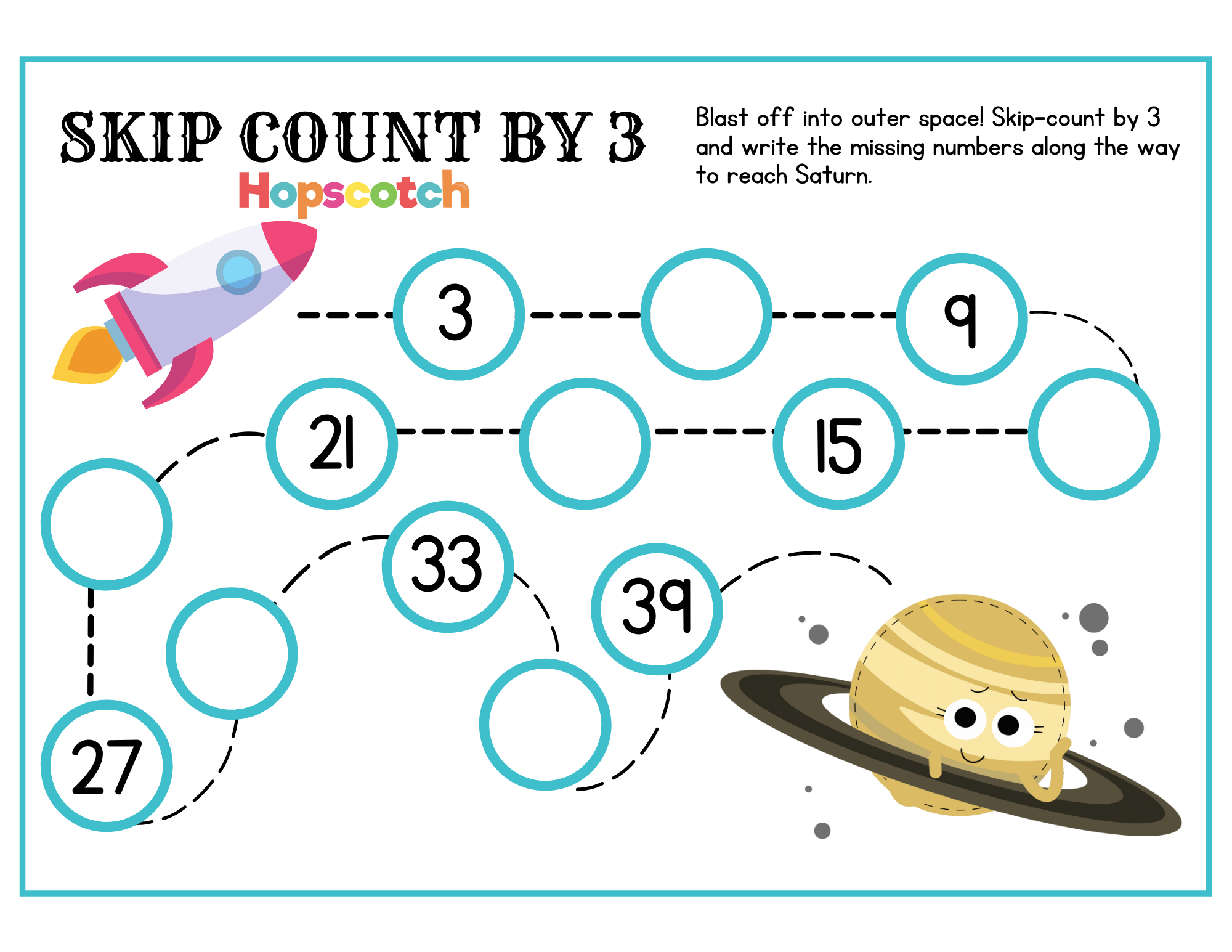 Practice skip-counting with these playful math worksheets perfect ...