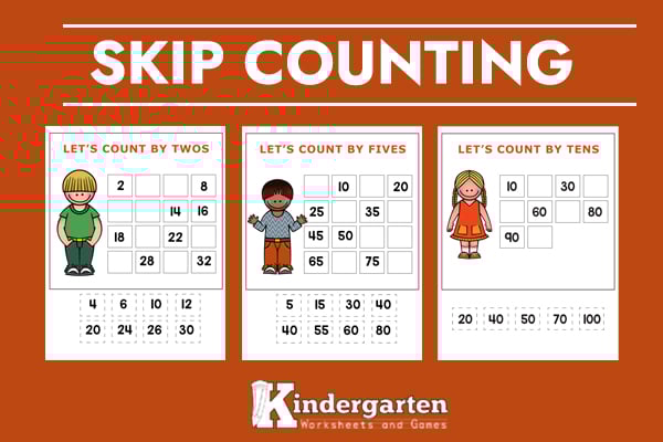 Skip Counting Cut and Paste Worksheets for Kindergarten - Worksheets ...