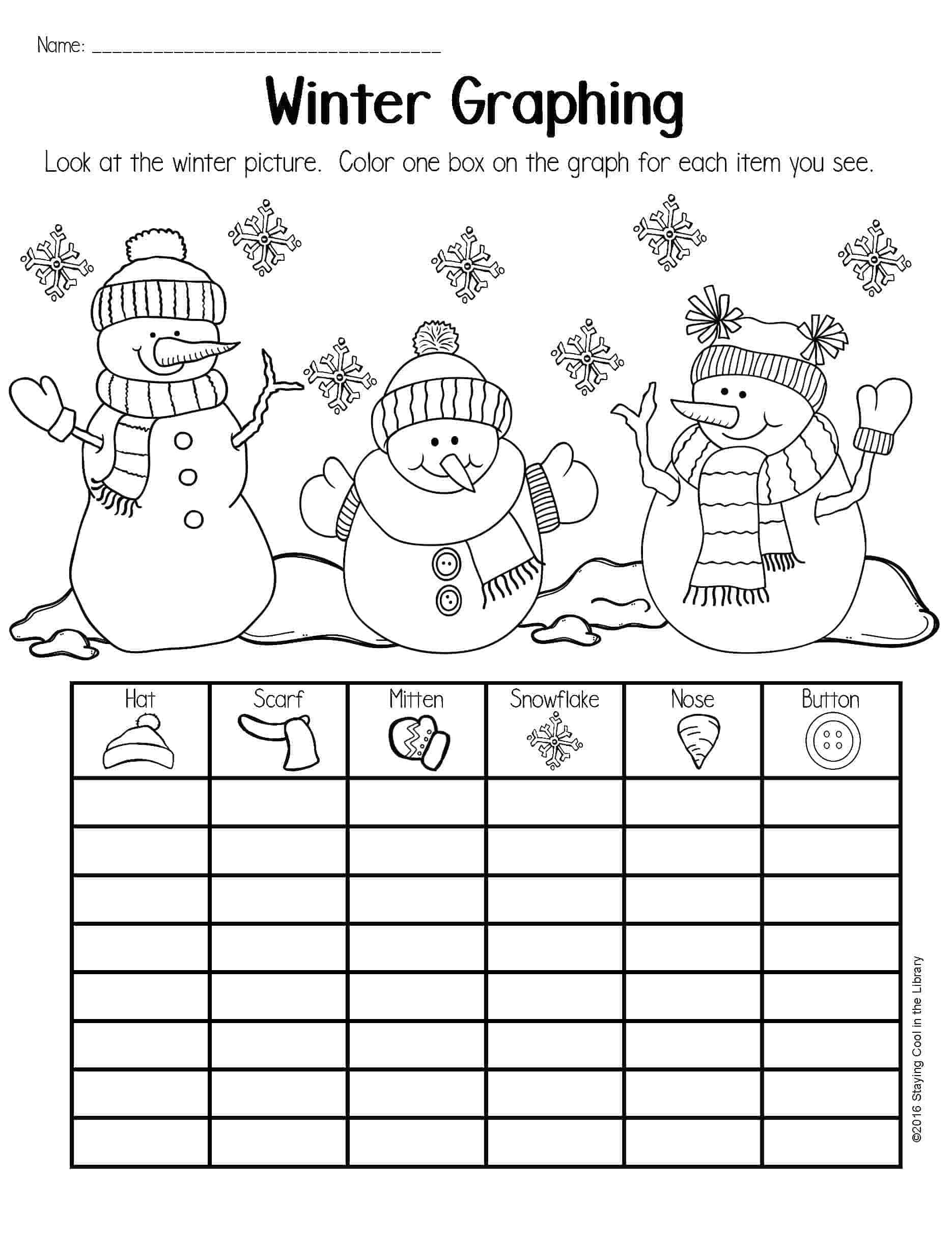 Snowman Math Worksheet - Count and Write the Number | Made By ...