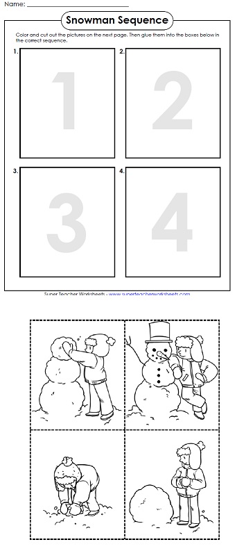 Snowman Sequencing Cards | Printable | Twinkl Symbols - Worksheets Library