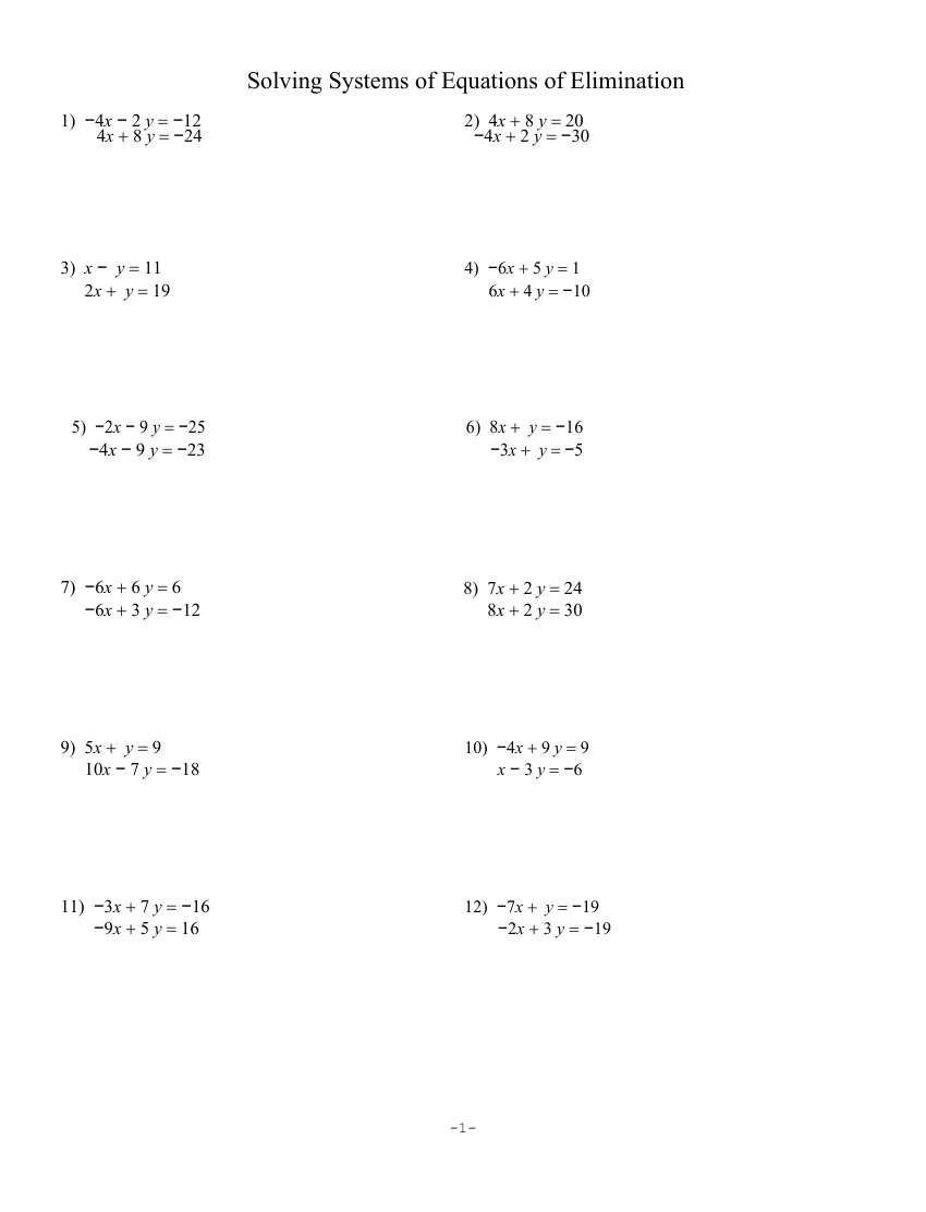 Solving Systems Of Equations By Elimination Worksheet Math Word Solving Systems Of Equations By Elimination Worksheet Math Word