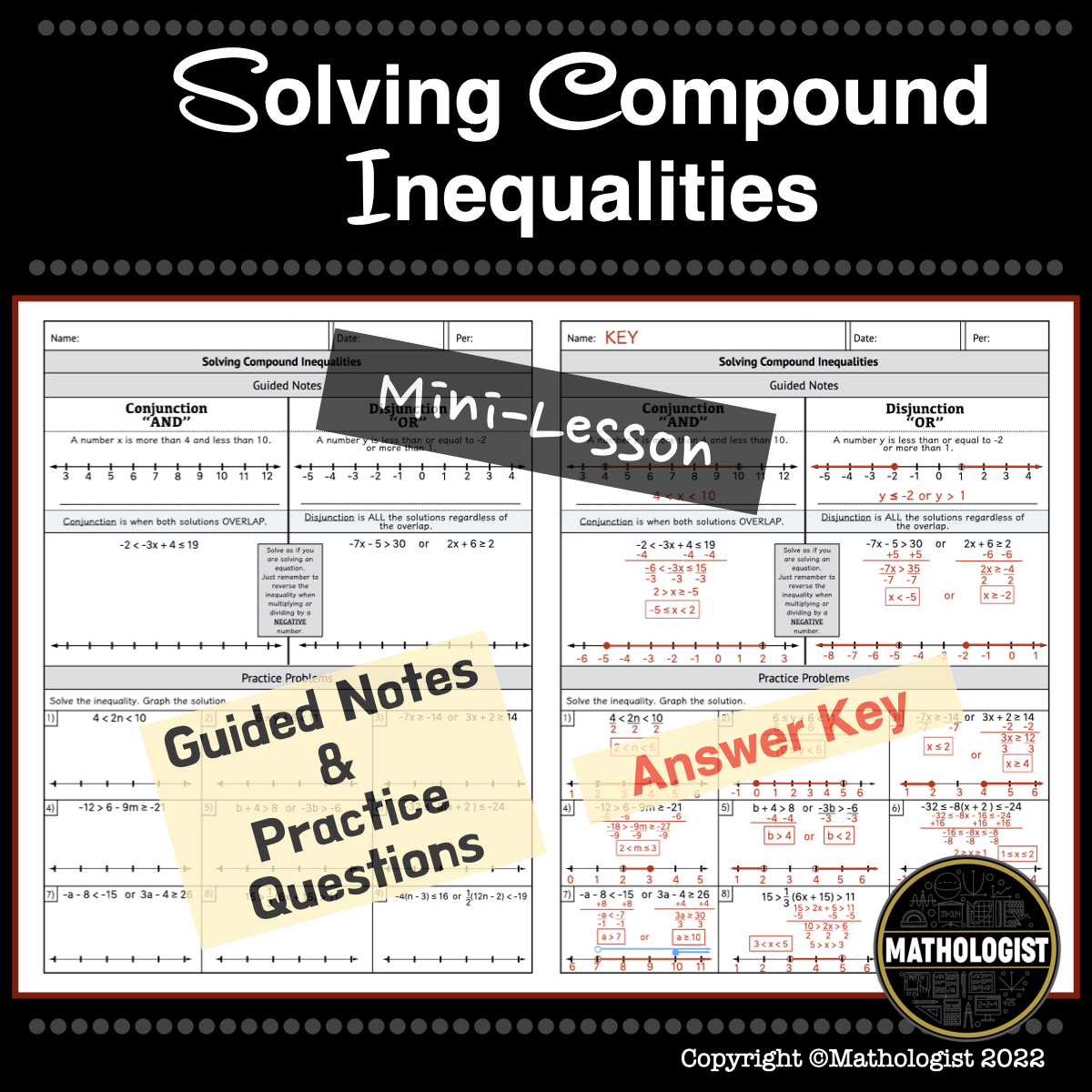 Compound inequality worksheet worksheets library - Worksheets Library