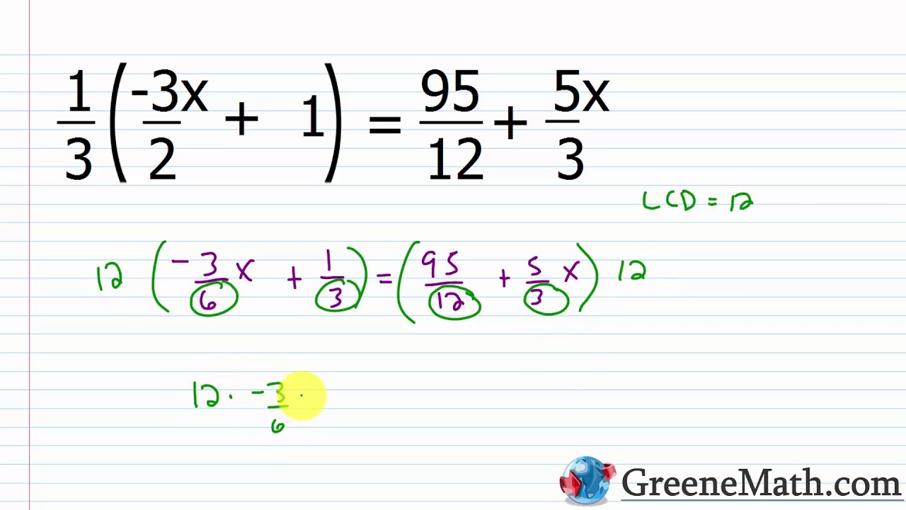 Solving Equations With Fractions Worksheets Math Monks Worksheets