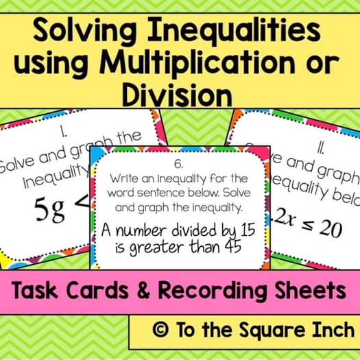 Solving Inequalities Using Multiplication And Division To The