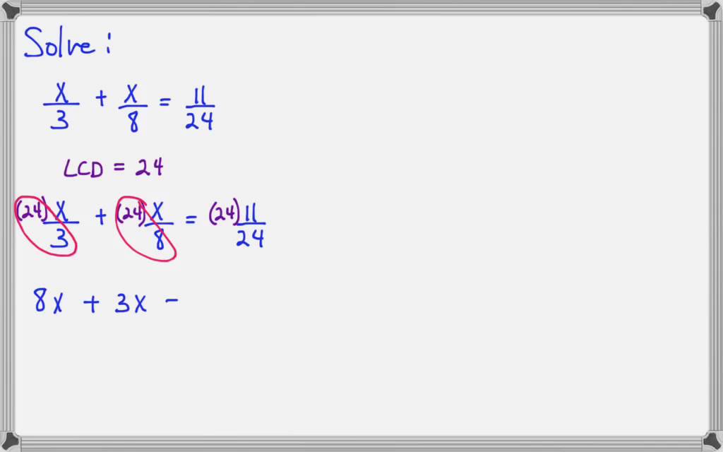 Solving Two Step Equations - Fractions (examples, solutions ...